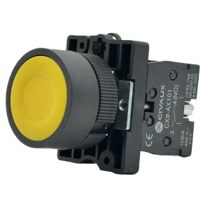 CIVAUX PUSH BUTTON PLASTIC YELLOW PY10